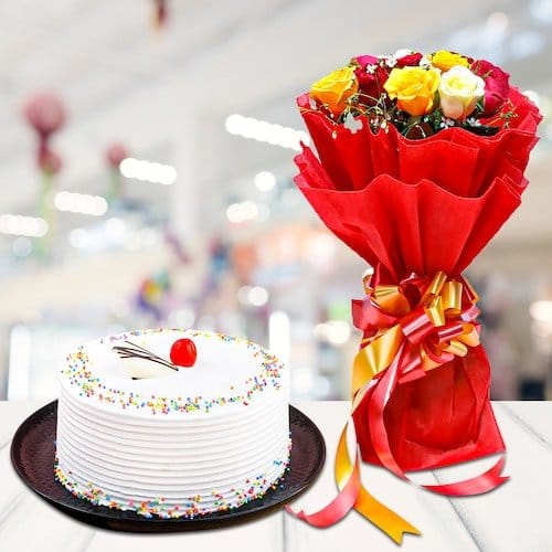 Best Cake and Flower Delivery in Lagos- Cake & Flowers Package